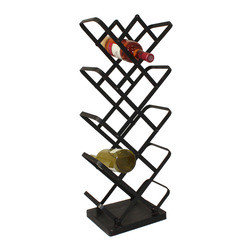 Funky Liquor Store Metal Wine Storage Rack , Modern Wine Bottle Display Rack