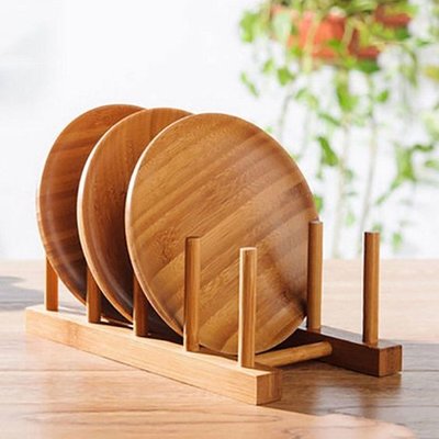 Kitchen Wooden Plate Display Rack