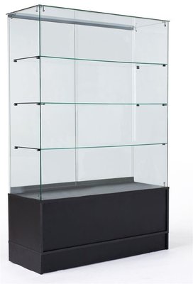 Free Standing Glass Display Cabinet For Crystals Providing Maximum Exposure