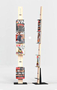 High End Free Standing Magazine Display Rack For Museum / Liberary