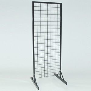 Black Shop Display Fixtures Grid Display Racks With Frame 26" W X 69" H • (2) 24" W