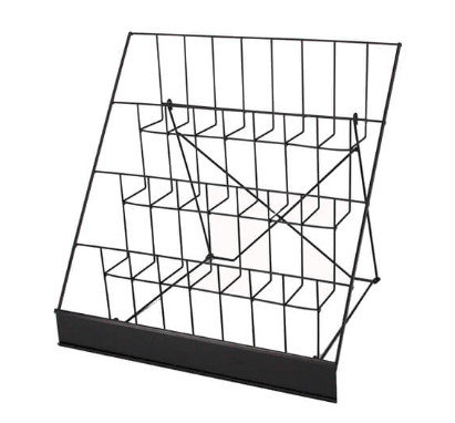 Black Color Metal Wire Display Racks , Table Top Display Stand Corrosion Resistance