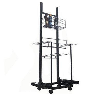 Retail Umbrella Display Stand With Wheels And Hooks