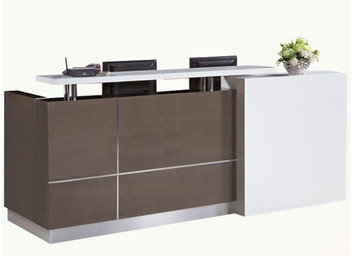 Wood Front Office Reception Counter / Modern Hotel Reception Counter Durable