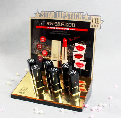 Countertop Acrylic Makeup Display Stand , Cosmetic Display Rack For Lipstick