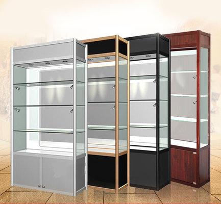 Living Room Glass Display Cabinets , Glass Watch Display Cabinet Any Size Optional