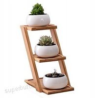 Nice Decoration Bamboo Display Rack 9.5*18*20.5cm Size For Department Store