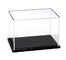 Clear Acrylic Display Boxes / Cases With Black Base For Merchandising Displays