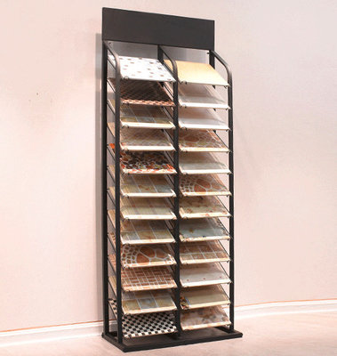 12 Layer 24 Piece Metal Floor Tile Display Rack Retail Showroom Fixtures