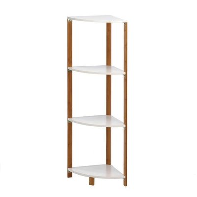 Modern Corner Bamboo Shelving Unit