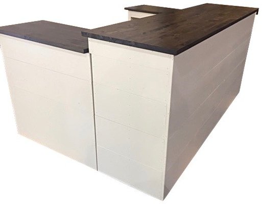 Custom Made Retail Checkout Counter Retail Cash Desk Contemporary Design