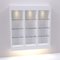 Three Column Modern Retail Wall Display Shelves With Integrated LED Lighting