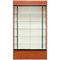 Tall Retail Wall Display Shelves Glass Fronted Wall Mounted Display Cabinet With LED Light