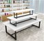 Mdf And Metal 3 Layers Makeup Storage Stand , White Table Top Display Stand
