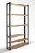 Fashion Wood Retail Display Fixtures With Metal Tube Frame And 5 Wooden Shelves