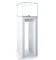 MDF Pedestal Glass Showcase Cabinet , Locking Glass Display Case With Led Light