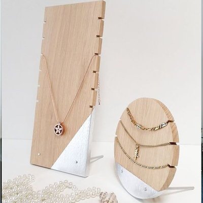 Luxury Wooden Jewelry Display Stands For Retail Store Multi Color