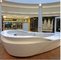 Unique Curved Reception Counter , Solid Surface Hotel Reception Desk