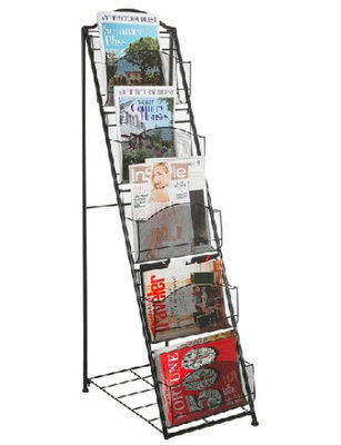 Simple Design Modern Magazine Display Rack 5 Layers A4 Book Shelf Anti Corrosive