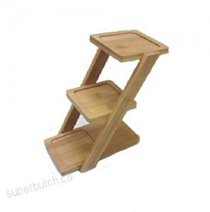 Nice Decoration Bamboo Display Rack 9.5*18*20.5cm Size For Department Store