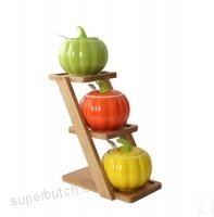 Nice Decoration Bamboo Display Rack 9.5*18*20.5cm Size For Department Store