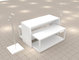 High-end gloss white paint wooden store fixture table composition for retail store